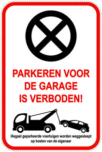Parkeerverbodsborden (parkeren verboden) rood als sticker EW-PARKEN-23 ...